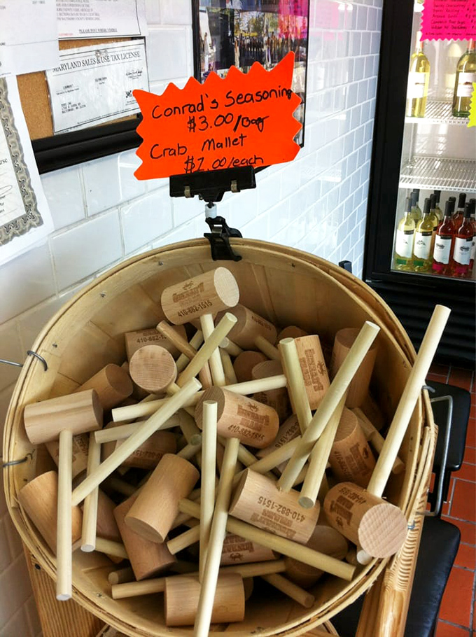 The wooden mallet: your trusty sidekick in the eternal battle between you and those stubborn crab claws.