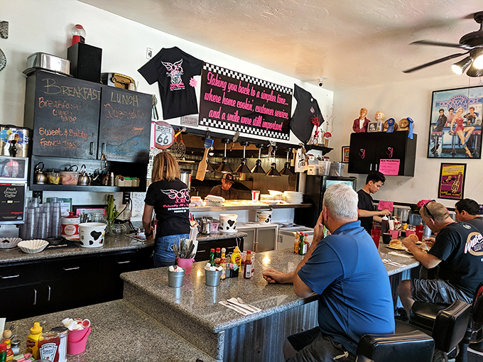 Where the magic happens&mdash;the open kitchen and counter seating let you witness breakfast artistry while locals exchange neighborhood news.