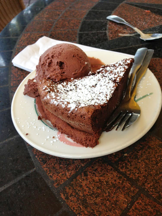 Chocolate cake and gelato&mdash;the dynamic duo that proves the Italians understand that life's too short to skip dessert. Worth every delicious calorie.