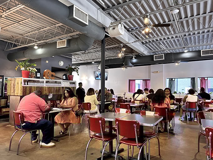 The breakfast club in session&mdash;a diverse gathering of morning enthusiasts united by the universal language of exceptional food.