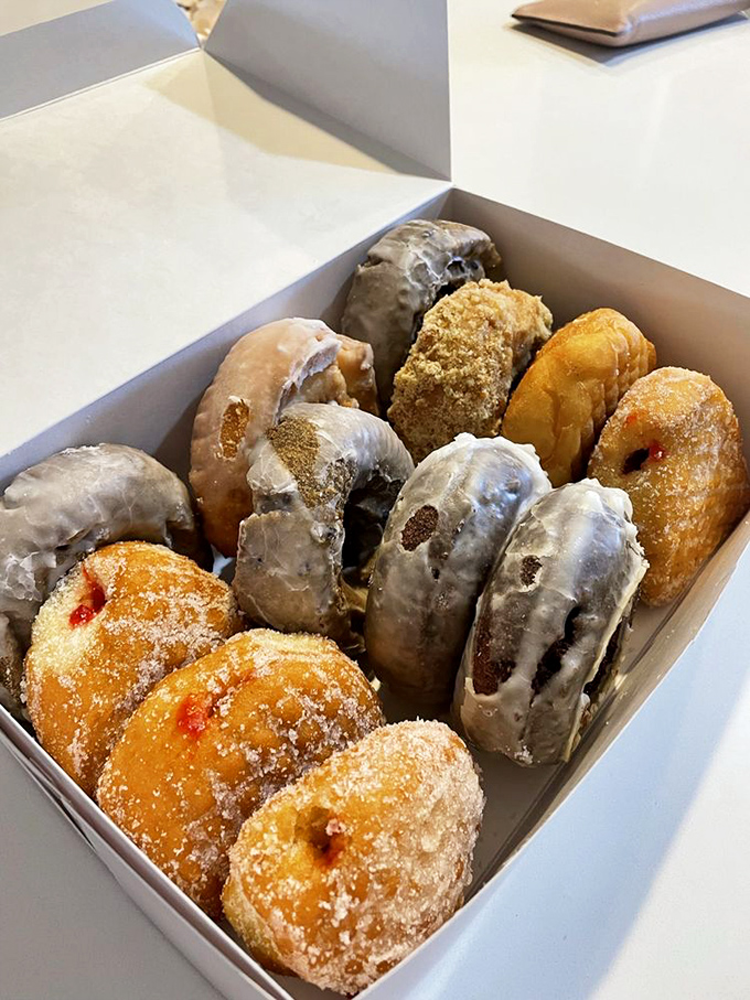 A box of donuts that makes the phrase "baker's dozen" sound like sweet music. Glazed, filled, and sugared&mdash;breakfast's greatest hits album.