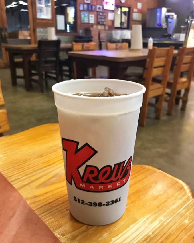 The cup says it all&mdash;Kreuz Market knows branding isn't just for cattle. That iconic red "K" is as recognizable to barbecue aficionados as golden arches are to everyone else.