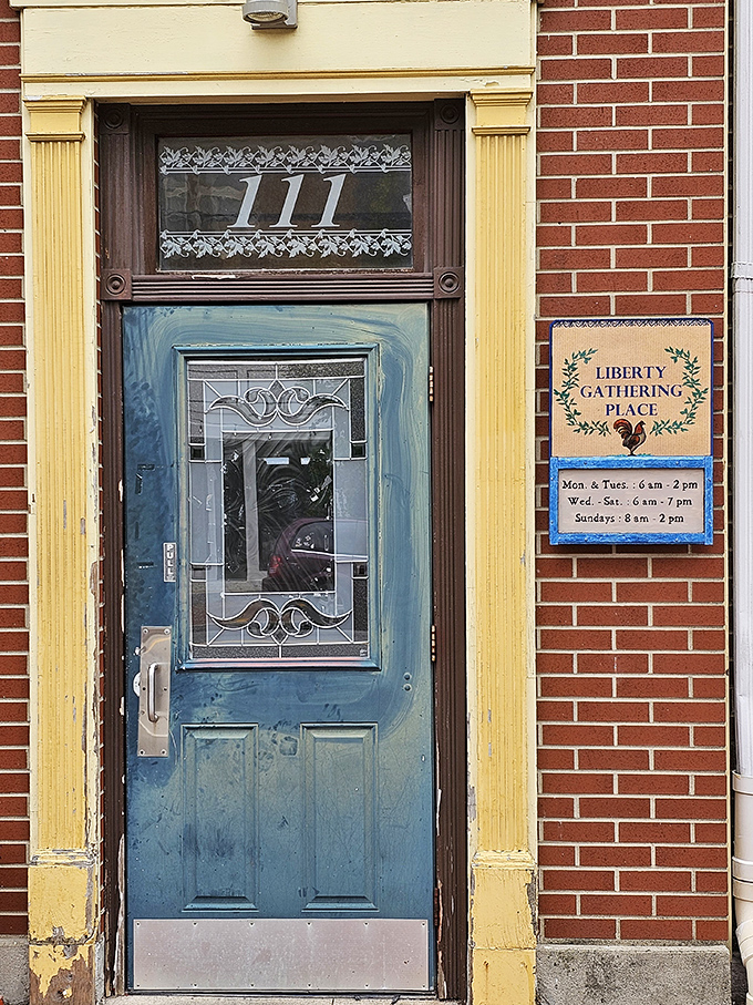 That blue door isn't just an entrance&mdash;it's a portal to a world where calories don't count and strangers become friends over coffee refills.