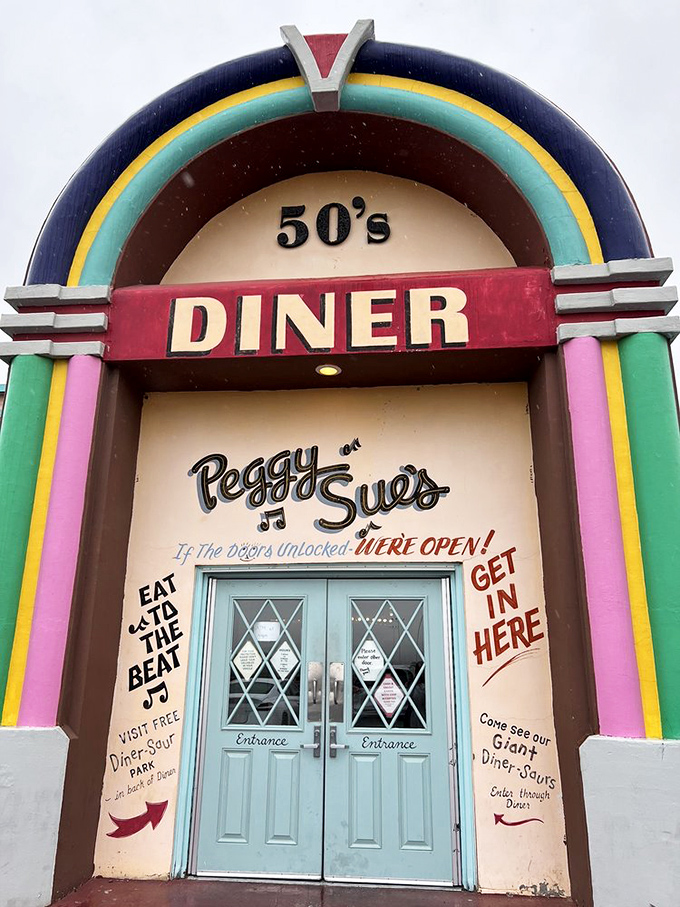 "Get In Here" isn't just a suggestion on the entrance&mdash;it's the best advice you'll get all day if you're hungry in the Mojave.