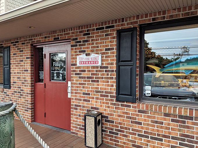 The market entrance beckons seafood enthusiasts to bring home treasures from the deep&mdash;cooking optional, enjoyment guaranteed.