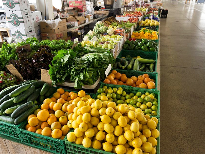 A produce paradise where the vegetables are so fresh they're practically introducing themselves. "Hello, I'm a cucumber, and I was picked this morning."