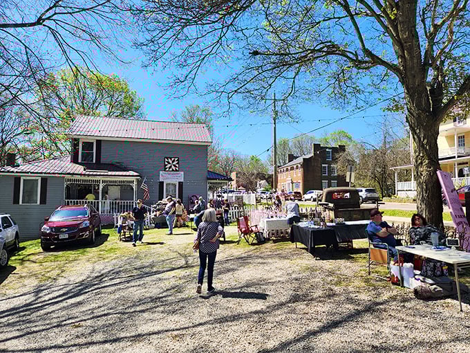 Weekend markets transform front yards into social hubs where treasures await. One person's castoffs become another's conversation piece in the circle of small-town life.