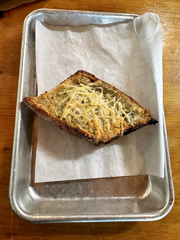 Not just garlic bread, but a buttery, cheesy platform for delivering maximum flavor in minimal bites. The perfect tool for soaking up every last drop of chowder.