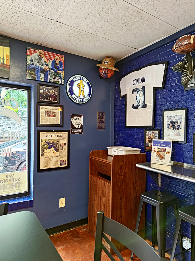 Those walls tell stories of victories, both athletic and culinary, in equal measure.