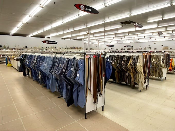 Denim heaven for the patient shopper&mdash;rows of pre-worn jeans that have already done the hard work of breaking in for you.