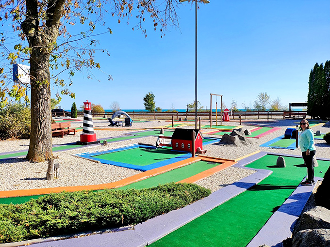 This whimsical mini-golf course lets you putt around lighthouse replicas while Lake Michigan shimmers in the background&mdash;recreation with a view.