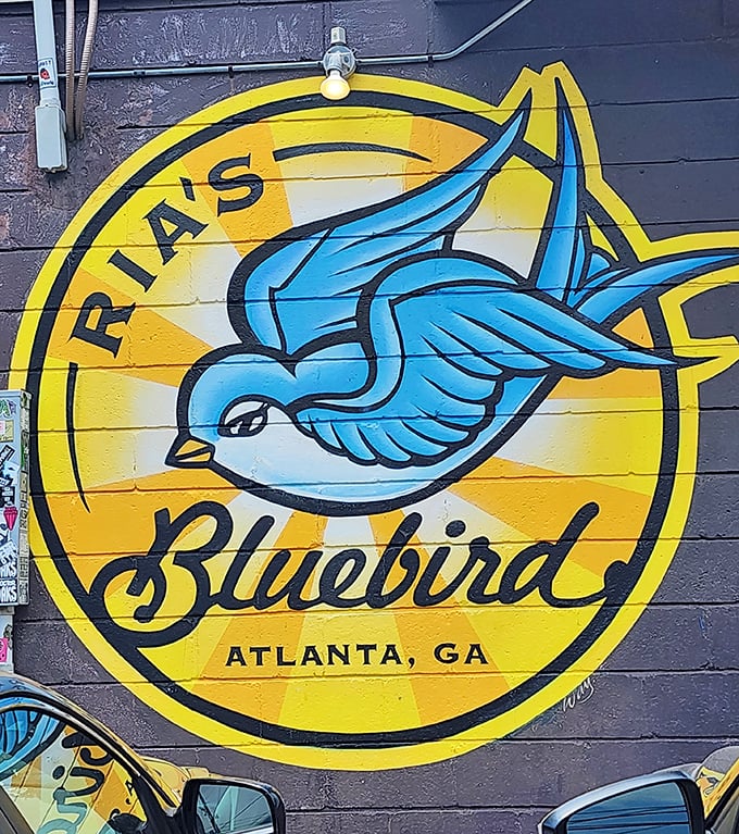 That vibrant bluebird mural isn't just a logo&mdash;it's a beacon of breakfast hope for hungry Atlantans seeking something beyond the ordinary.