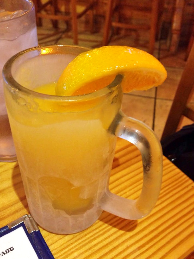That frosty mug of orange juice isn't just a beverage &ndash; it's liquid Florida sunshine, best enjoyed while plotting which menu item to try next visit.