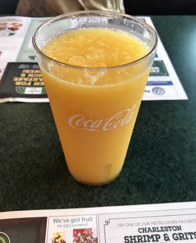 Orange juice so bright and fresh it could wake you up faster than your neighbor's 6 AM lawnmower on a Saturday.