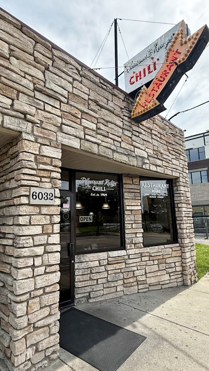 The stone exterior gives Pleasant Ridge Chili the appearance of a fortress protecting Cincinnati's culinary heritage. One delicious meal at a time.
