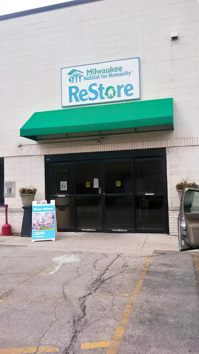 The green awning welcomes you like an old friend. This unassuming entrance is the gateway to Wisconsin's most satisfying treasure hunt.