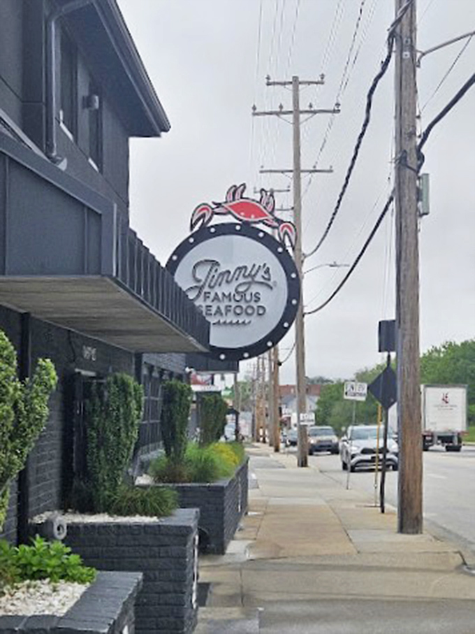 Even from the street, you can practically smell the Old Bay in the air. The unassuming exterior hides Baltimore's seafood treasure.