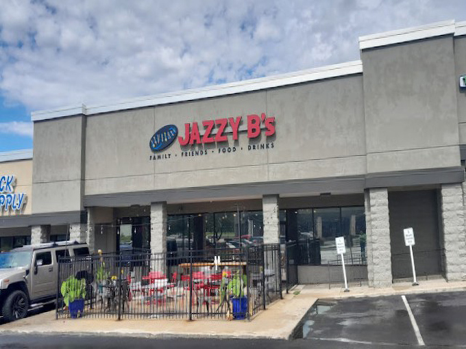 The patio stands ready for alfresco feasting, where barbecue tastes even better under Missouri skies. Fresh air is the secret ingredient.