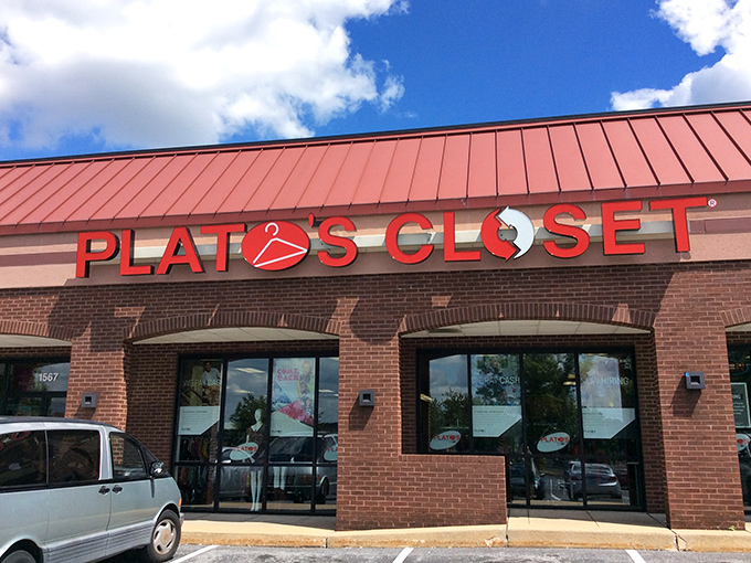 The welcoming storefront under blue Pennsylvania skies&mdash;your gateway to fashion finds that will have friends asking, "Where'd you get that?" not "How much?"