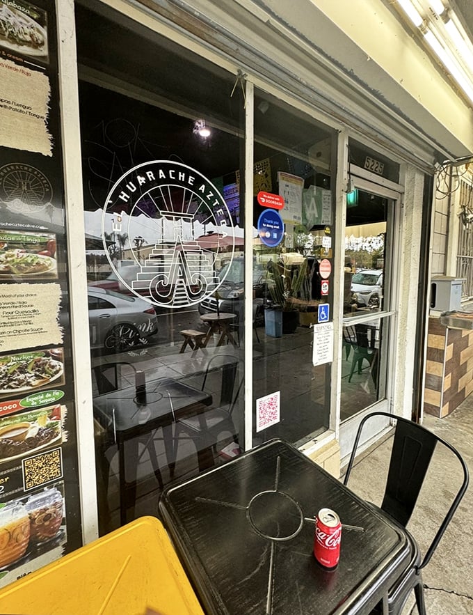 The sidewalk seating offers prime people-watching with your meal—because tacos always taste better with a side of Los Angeles life.