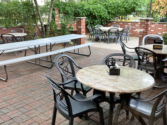 The brick-paved patio offers a breath of fresh air without sacrificing that neighborhood tavern feel&mdash;perfect for those "too nice to be inside" Ohio days.