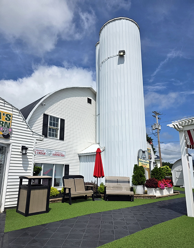 The outdoor seating area isn't just charming&mdash;it's strategic. You'll need somewhere to recover from your cheese-induced euphoria before driving home.