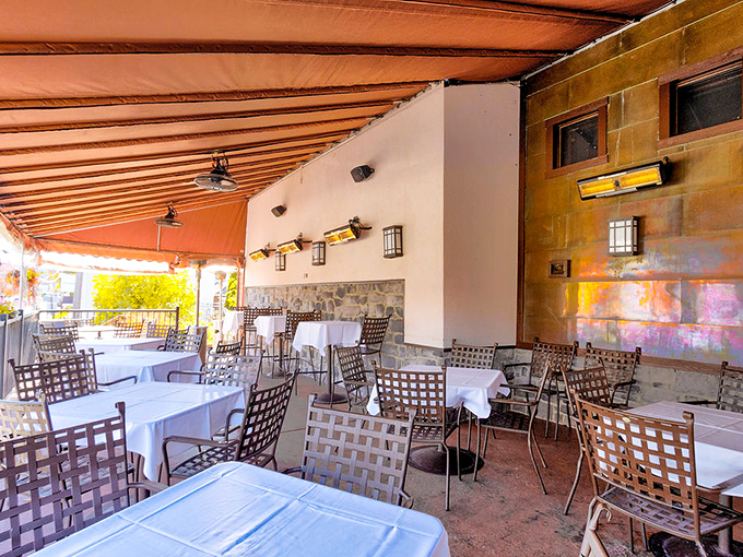 Outdoor seating at Fenicci's: where fresh air meets fresh pasta, and Pennsylvania sunshine adds an extra ingredient to every meal.
