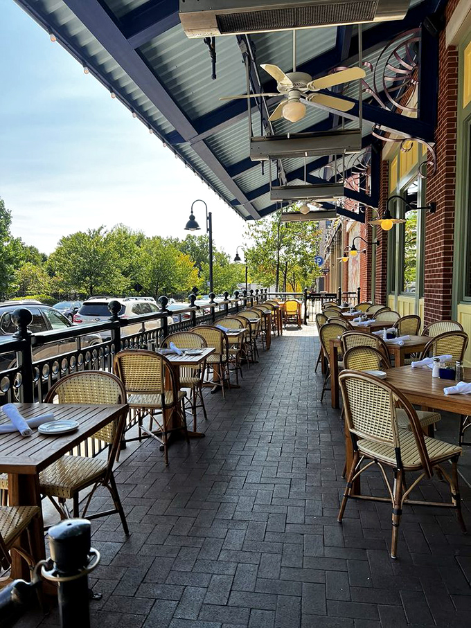 The outdoor patio &ndash; where fresh air, people-watching, and seafood create the perfect trifecta for pretending you're actually seaside.
