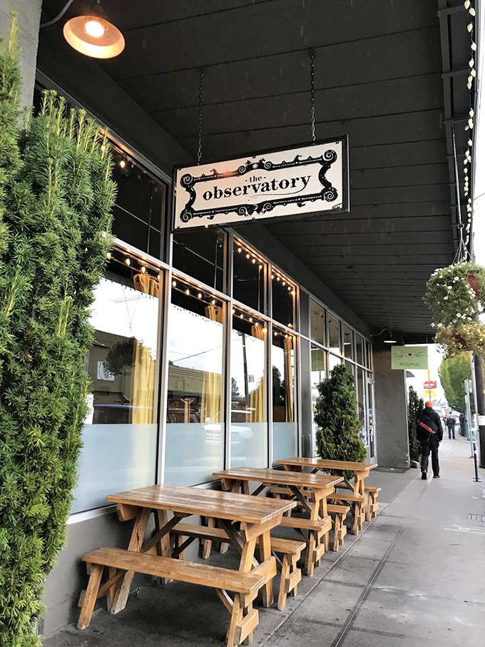 Outdoor seating for those rare Portland days when the sun decides to make a guest appearance.