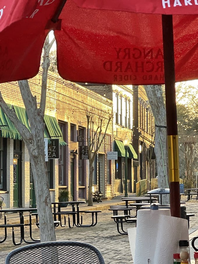 The outdoor seating offers a perfect view of Summerville's charm &ndash; seafood with a side of people-watching.