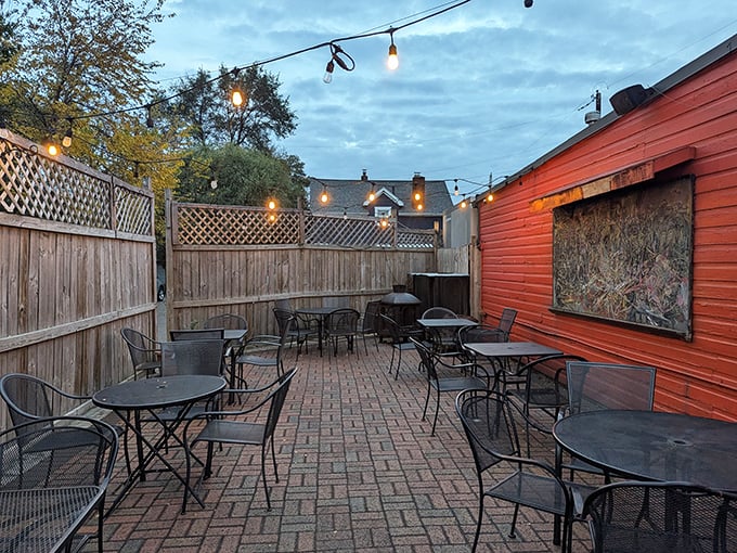 The patio where summer evenings become core memories. Those string lights aren't just illumination&mdash;they're the stars of countless happy hours and heartfelt conversations.