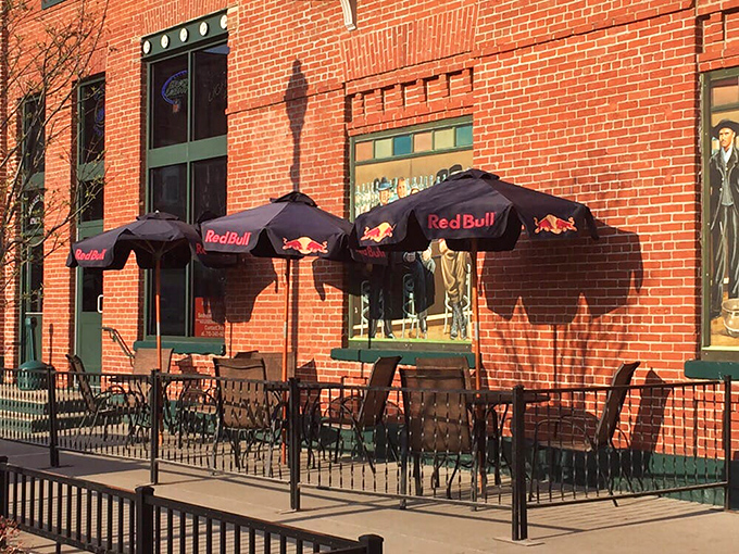 The outdoor seating area—where summer afternoons stretch into evenings, and "just one more beer" becomes the most reasonable suggestion in the world.
