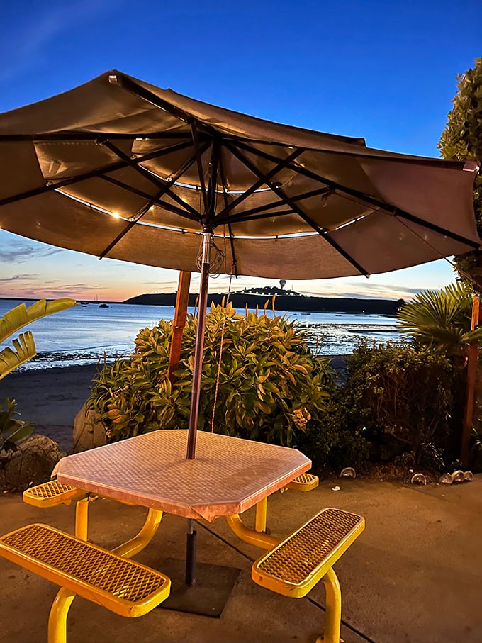 As the sun sets over Half Moon Bay, this outdoor table becomes the best seat in California&mdash;no reservation or black tie required.