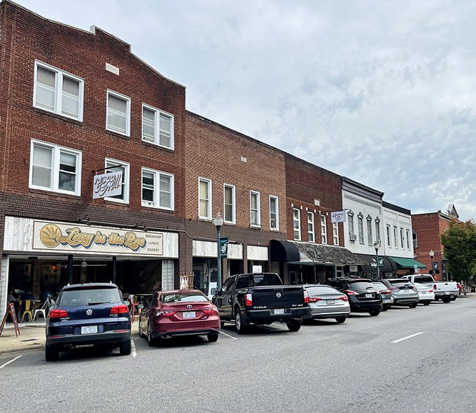 Downtown Sylva's brick buildings and mountain views create the perfect setting for this culinary gem tucked among local businesses and small-town charm.