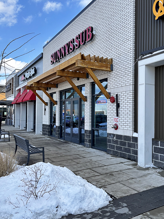Winter can't keep the faithful away from Sunny's. That wooden awning has sheltered generations of hungry Baltimoreans heading in for their fix.
