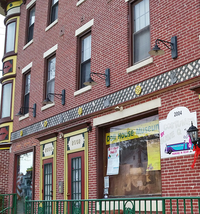 The museum's exterior combines historic brick architecture with playful details that hint at the childlike wonder waiting inside.