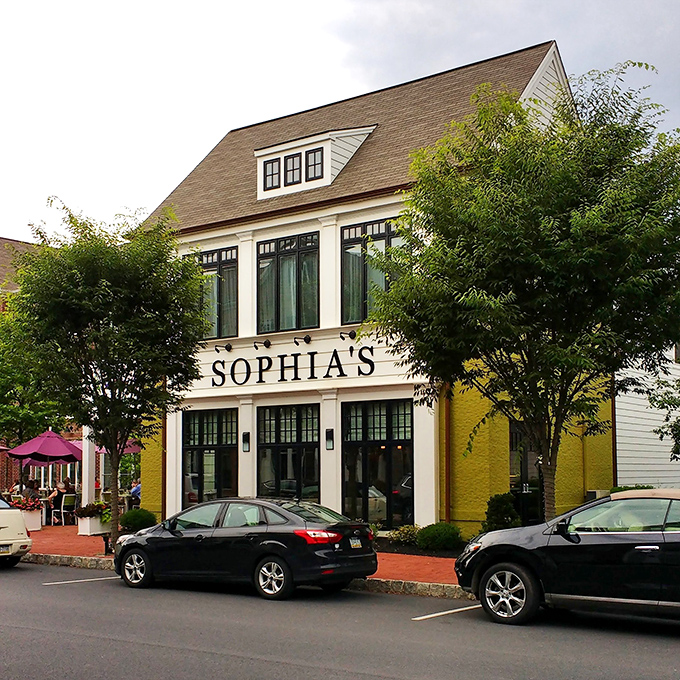 The distinctive white and yellow fa&ccedil;ade of Sophia's makes a statement on the street &ndash; "Yes, this is where the good food lives."