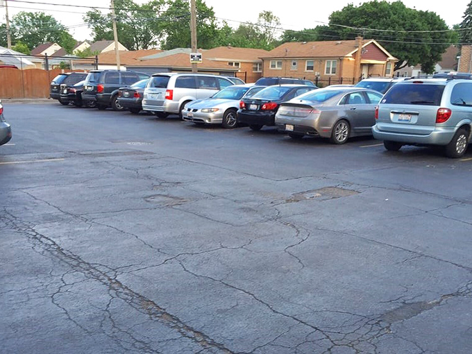 A full parking lot tells the real story&mdash;when locals vote with their vehicles, you know you've found authentic Chicago gold.