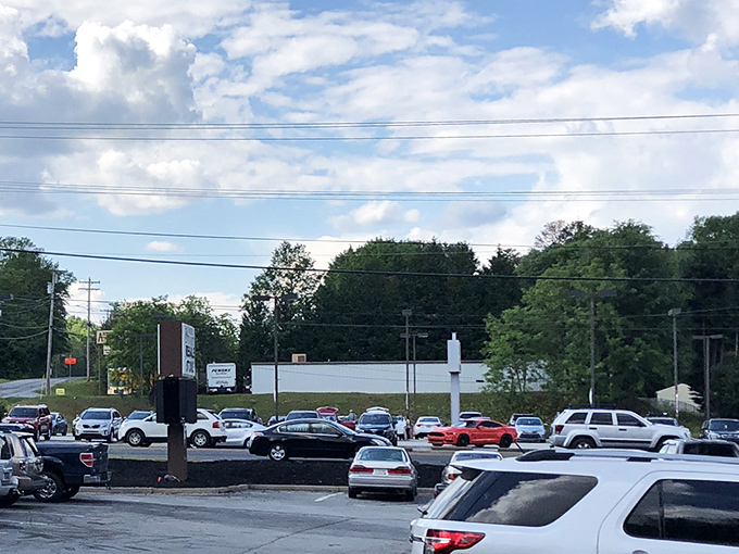 A packed parking lot tells the real story – this isn't just shopping, it's a destination worth traveling for.