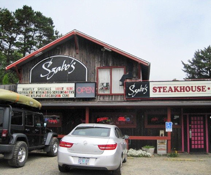 The weathered exterior and gravel parking lot are coastal Oregon's way of saying, "Fancy isn't our style, but our food sure is."