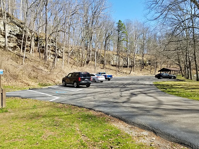 Even the parking areas blend harmoniously with the landscape. Your car deserves scenic views too&mdash;it did carry you all this way.