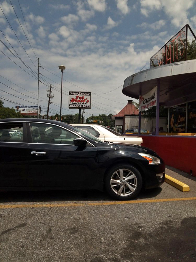 A parking lot that's never empty&mdash;the universal sign language for "what happens inside this building is worth seeking out."
