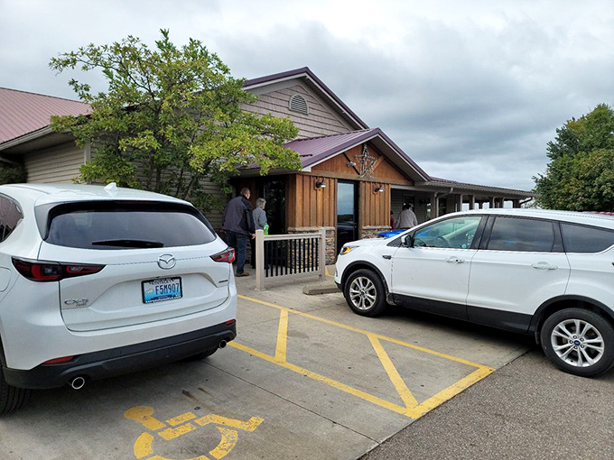This packed parking lot tells the real story - when people drive hours for food, magic happens.