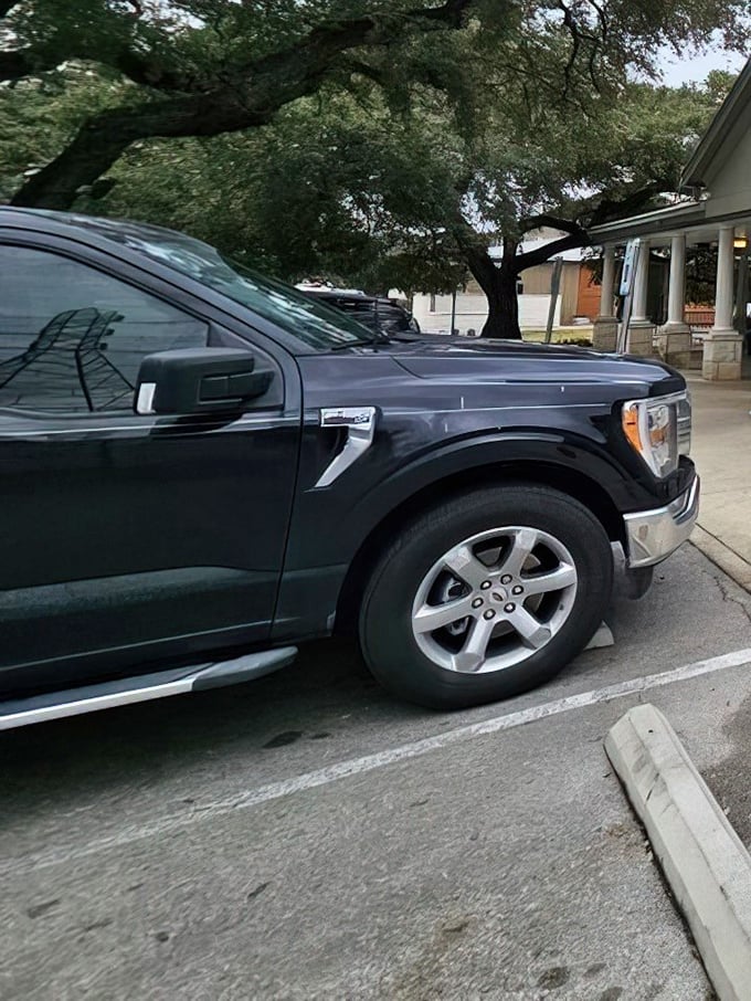 Even the parking lot has a story to tell. Arrive early or be prepared to circle like a breakfast vulture.