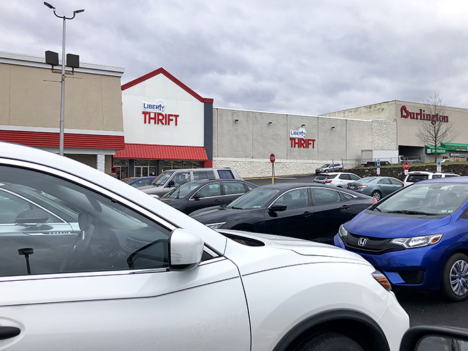 Even on cloudy days, the parking lot fills with treasure hunters who know that at Liberty Ministries Thrift, someone else's castoffs become tomorrow's cherished finds.