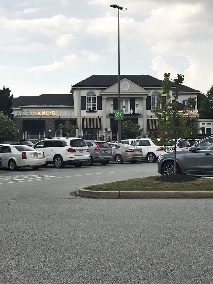 The parking lot might be ordinary, but it's filled with cars of people who know that extraordinary Italian comfort food awaits just steps away.