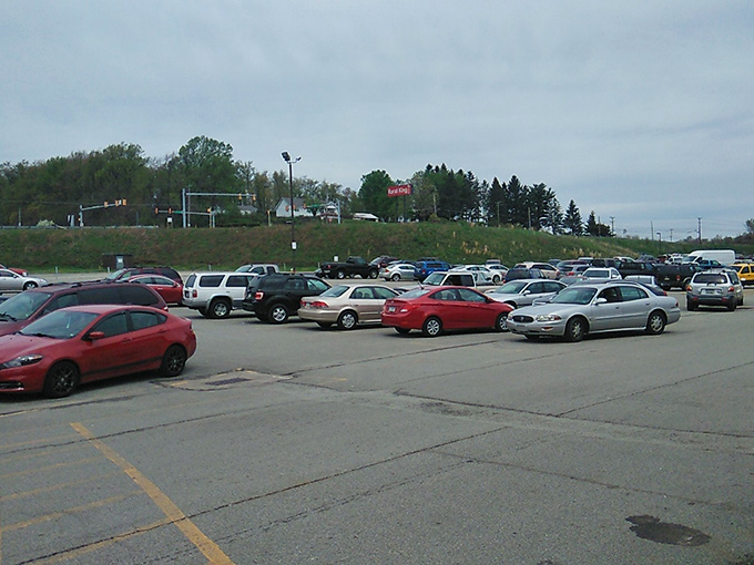 Plenty of parking means more room in the car for all your newfound treasures.