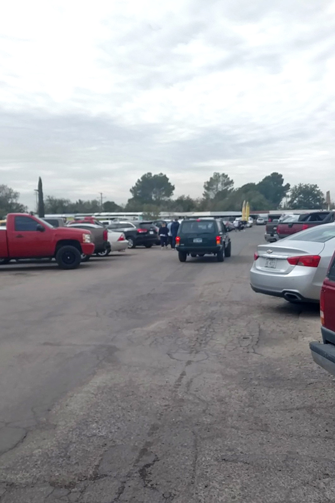 The packed parking lot tells the real story&mdash;Bronco Swap Meet isn't just shopping, it's a destination. Cars from across the region converge for this weekend ritual.