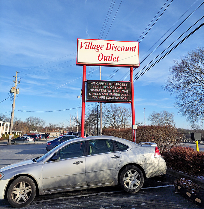 Even the parking lot speaks to no-frills practicality. Pull up, head in, emerge victorious with a trunk full of finds.