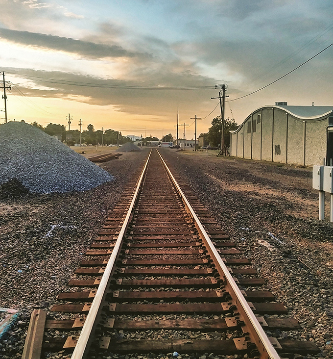 These railroad tracks cutting through Red Bluff remind us that small towns aren't just places you visit&mdash;they're places connected to everywhere else.
